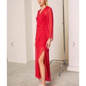 The Fifth Label | Dresses | Red Maxi Wrap Dress | Poshmark